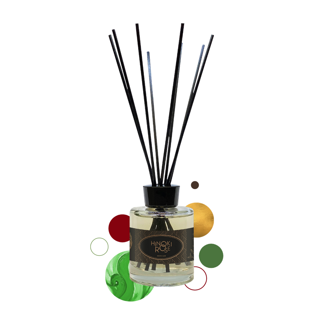 Hinoki Rose Reed Diffuser | Scentrique Home Fragrances